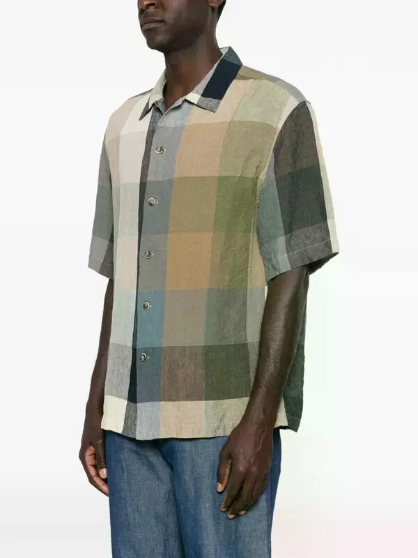 Barena Venezia Galia Check-pattern Short-sleeve Shirt