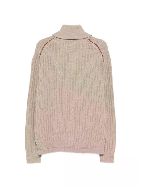 Guest In Residence Shawl Collar Ribbed Cardigan - Neutrals