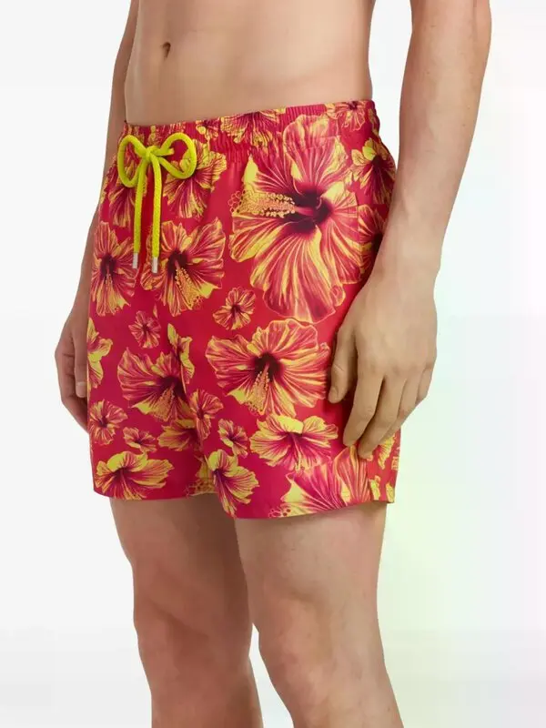 Vilebrequin Floral-print Swim Shorts - Red
