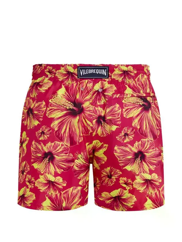 Vilebrequin Floral-print Swim Shorts - Red