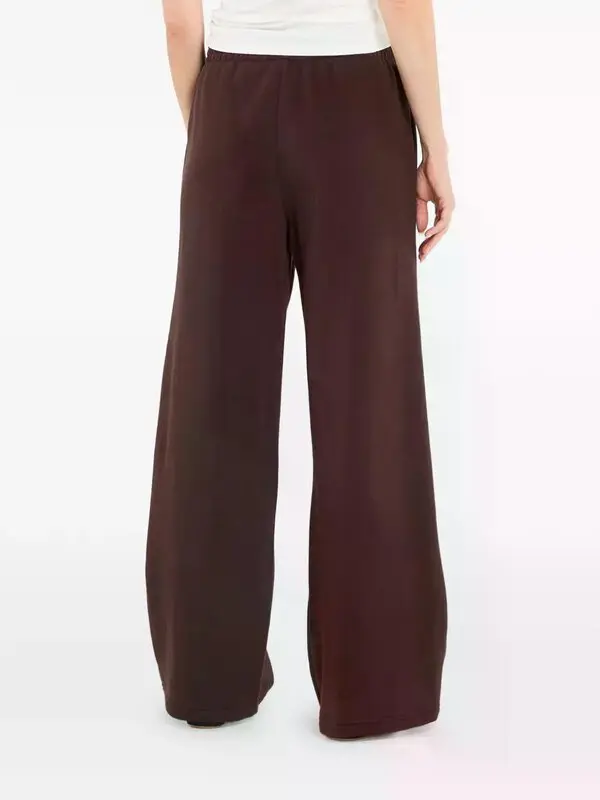 Adidas Signature Trefoil Logo Wide Leg Track Pants - Brown