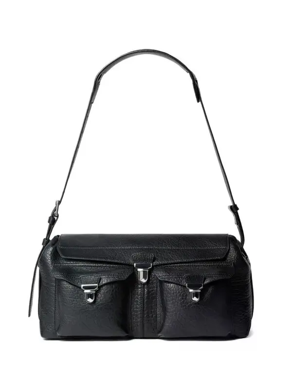 LEMAIRE Leather Flap Shoulder Bag - Black