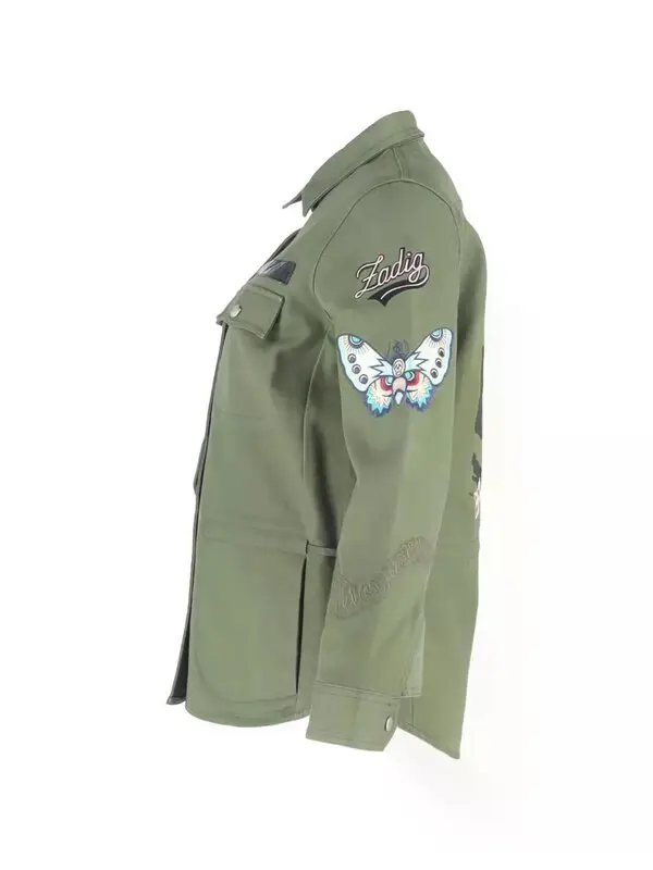 Zadig&Voltaire Embroidered Camouflage Shirt Jacket