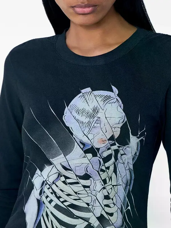 Our Legacy Strain Slim Print Long-sleeve T-shirt