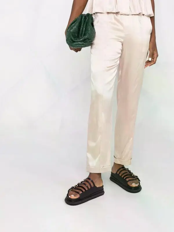 Max & Moi Silk Trousers With Elasticated Waistband