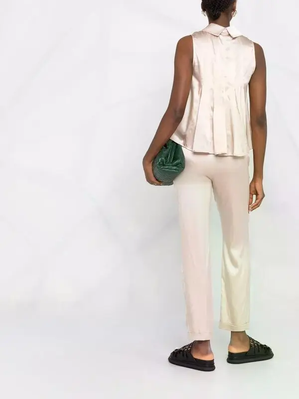 Max & Moi Silk Trousers With Elasticated Waistband