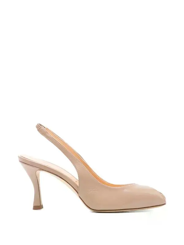 CHANTAL Slingback Leather Sandals - Neutrals