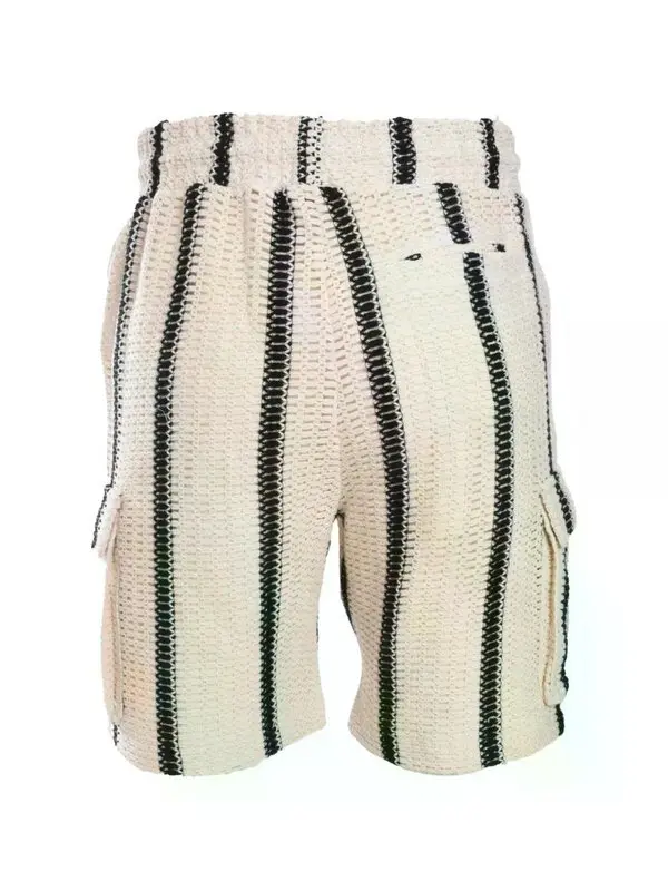 ONLY THE BLIND Desert Striped Crochet Shorts