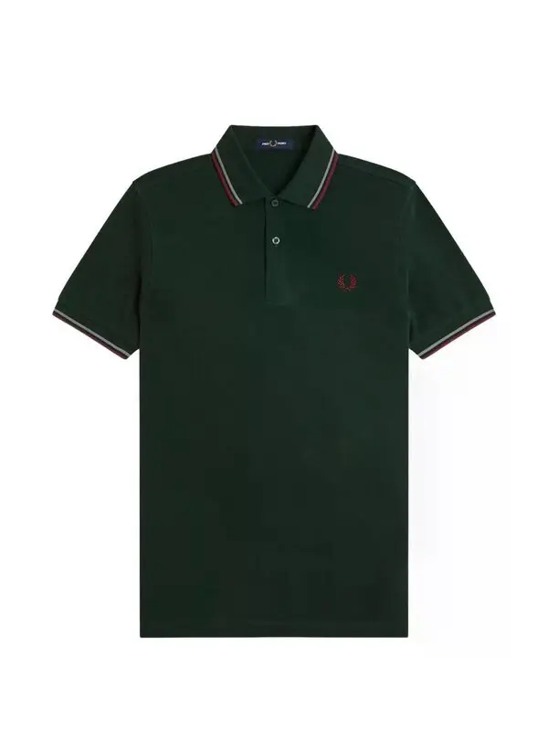 Fred Perry Striped-trim Polo Shirt - Green