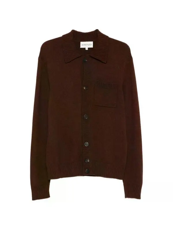 Eric Bompard Ribbed Shirt-collar Cardigan - Brown