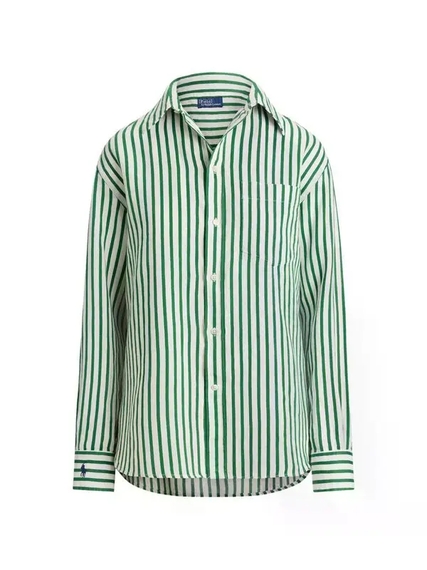 Polo Ralph Lauren Striped Long Sleeve Shirt - Green