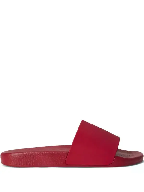 Polo Ralph Lauren Logo Detail Slides - Red