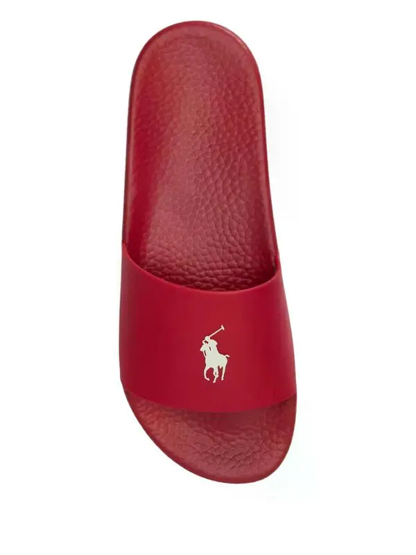 Polo Ralph Lauren Logo Detail Slides - Red