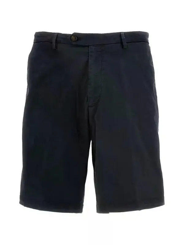 BRIGLIA 1949 Tailored Cotton Shorts - Blue