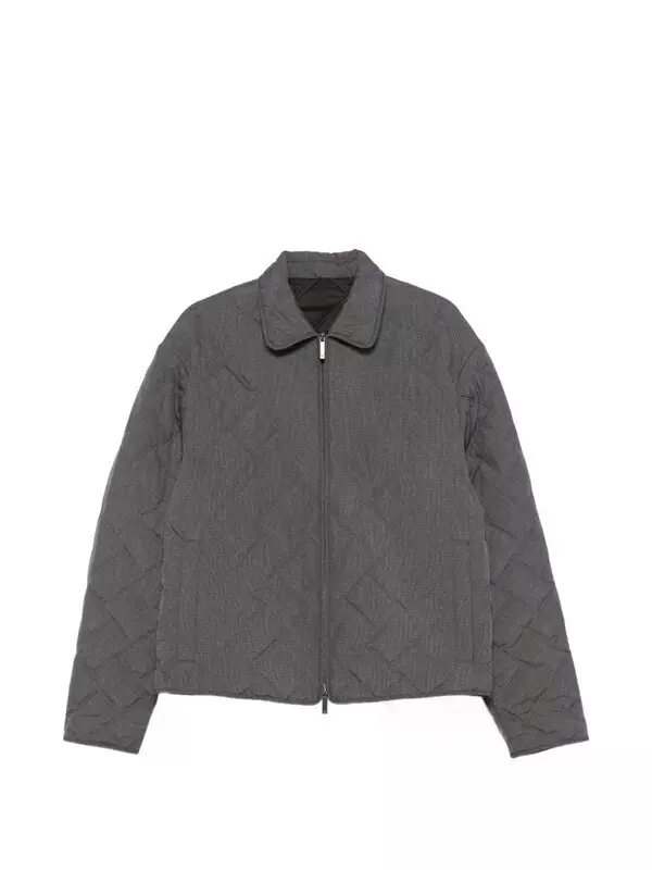 Emporio Armani Quilted Zip-fastening Jacket - Grey