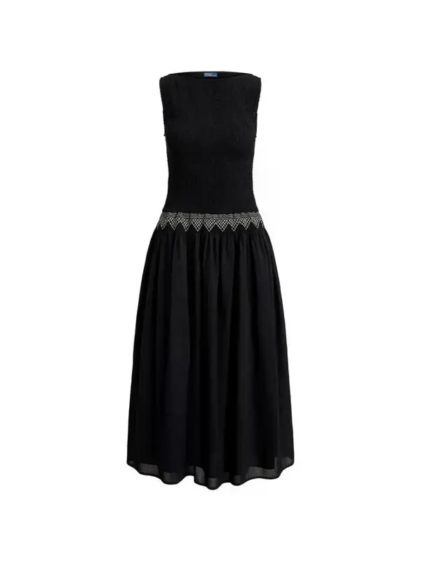 Polo Ralph Lauren Shirred Midi Dress
