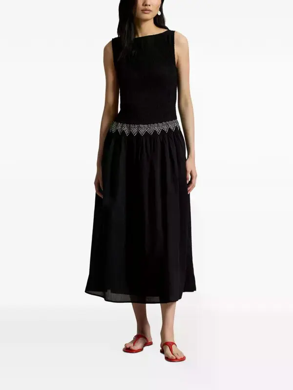 Polo Ralph Lauren Shirred Midi Dress