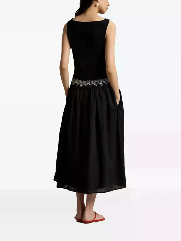 Polo Ralph Lauren Shirred Midi Dress