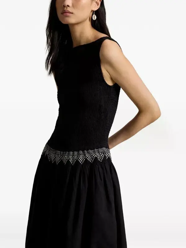 Polo Ralph Lauren Shirred Midi Dress