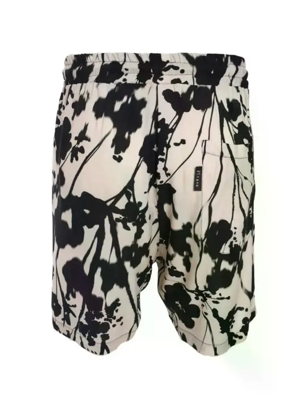 GAELLE Floral Print Bermuda Shorts - Neutrals