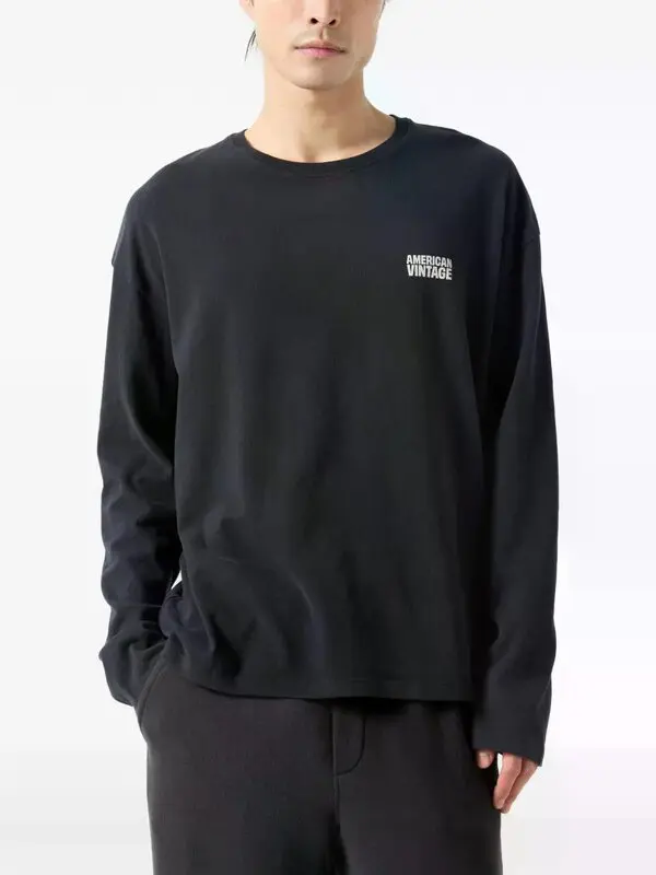 American Vintage Ykobow Long-sleeve Top - Black