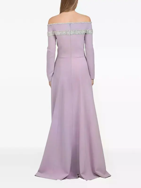 DINA MELWANI Off-shoulder Embellished Maxi Dress