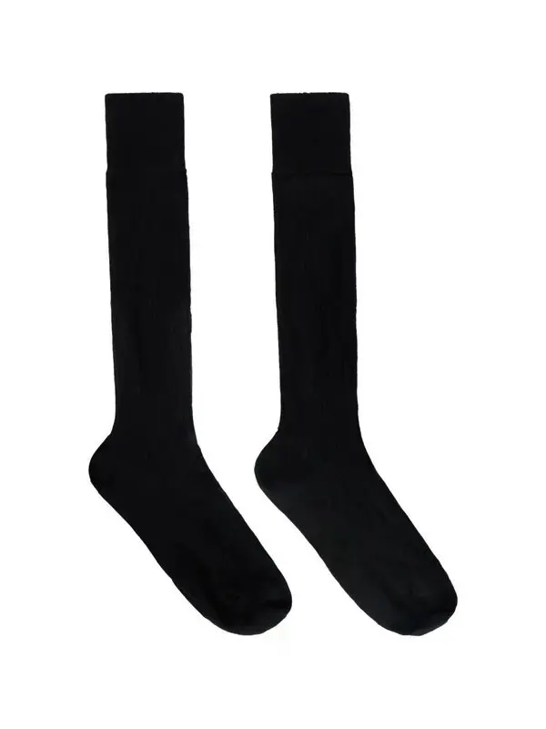 Valentino Garavani Ribbed Socks - Black