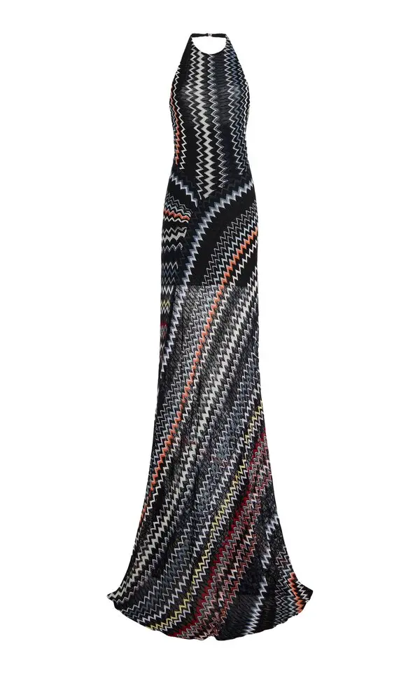 Missoni Knit Maxi Halter Dress - Multi