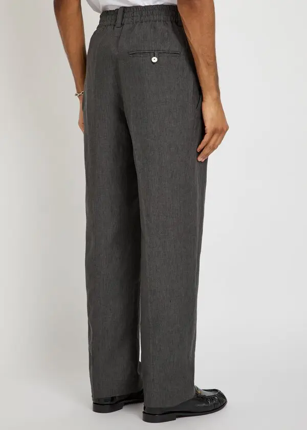 Jacquemus Le Pantalon Croisiere Cotton Trousers - Dark Grey