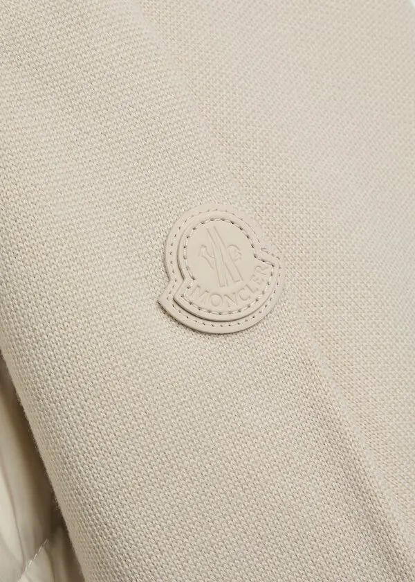 Moncler Quilted Wool And Shell Jacket - White