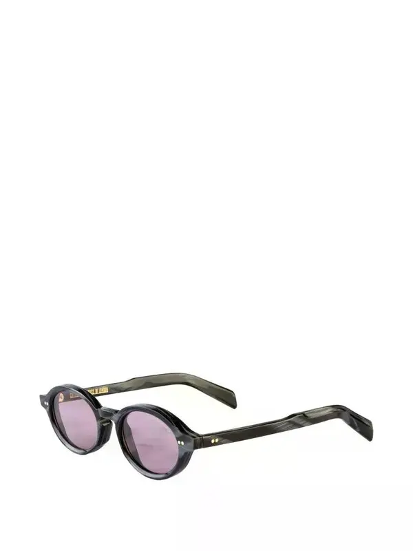 CUTLER & GROSS Oval Frame Sunglasses - Black
