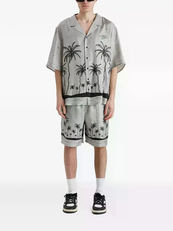 ONLY THE BLIND Desert Cloud Palm Tree Print Shorts