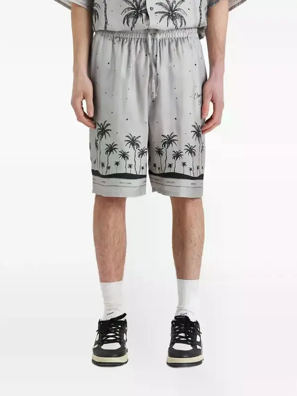 ONLY THE BLIND Desert Cloud Palm Tree Print Shorts