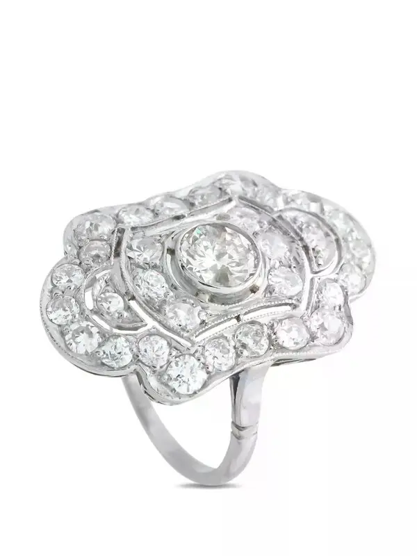 LB EXCLUSIVE Platinum Diamond Ring - Silver