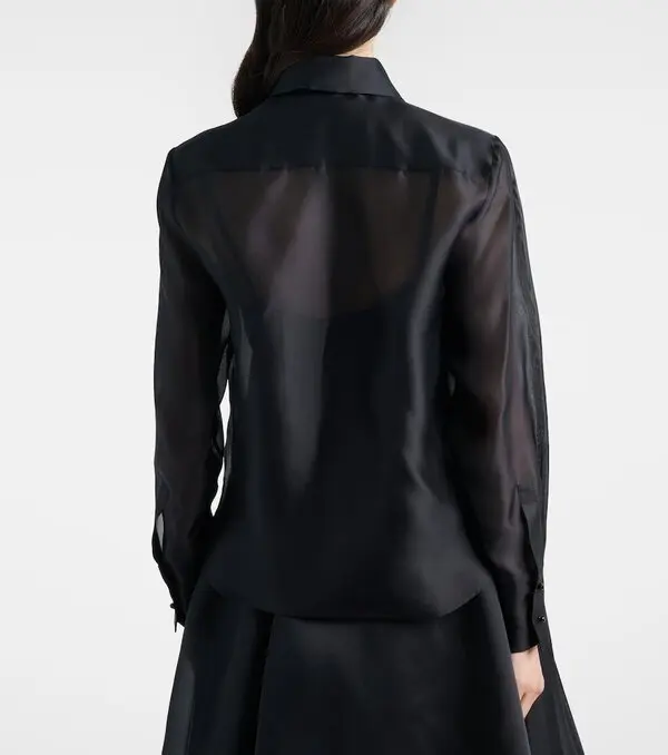 Max Mara Embellished Floral Silk Blouse