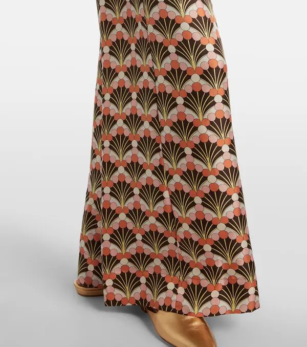 La DoubleJ Printed Silk Palazzo Pants - Multicoloured