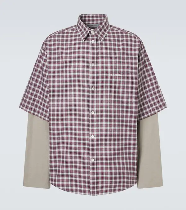 Balenciaga Laye Checked Cotton Shirt