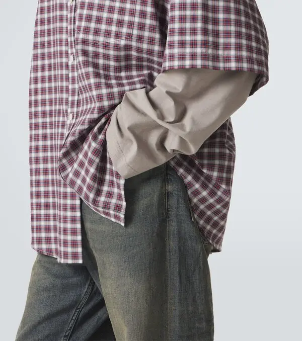 Balenciaga Laye Checked Cotton Shirt