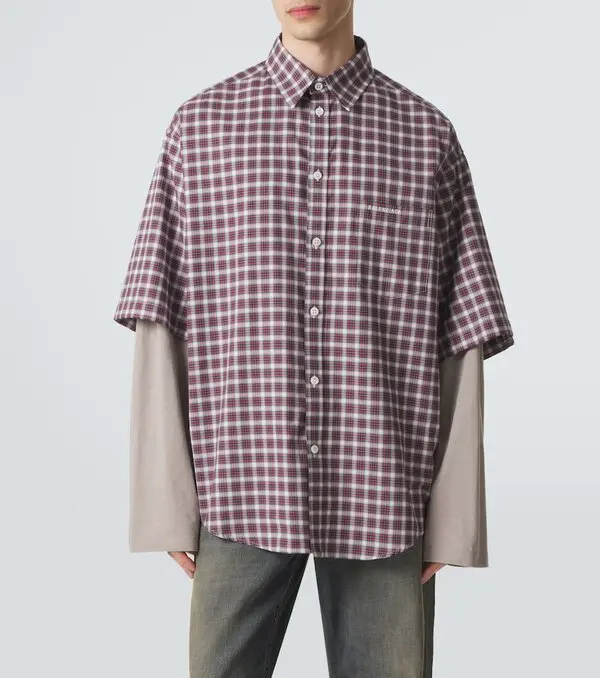 Balenciaga Laye Checked Cotton Shirt