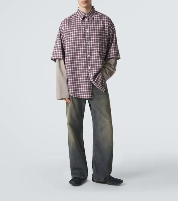 Balenciaga Laye Checked Cotton Shirt