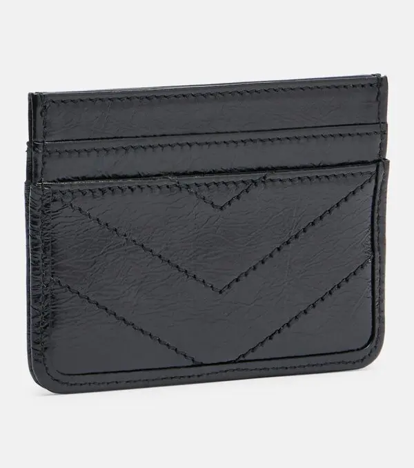 Saint Laurent Niki Patent Leather Card Holder - Black