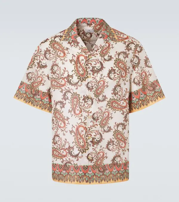 Etro Paisley Cotton Bowling Shirt