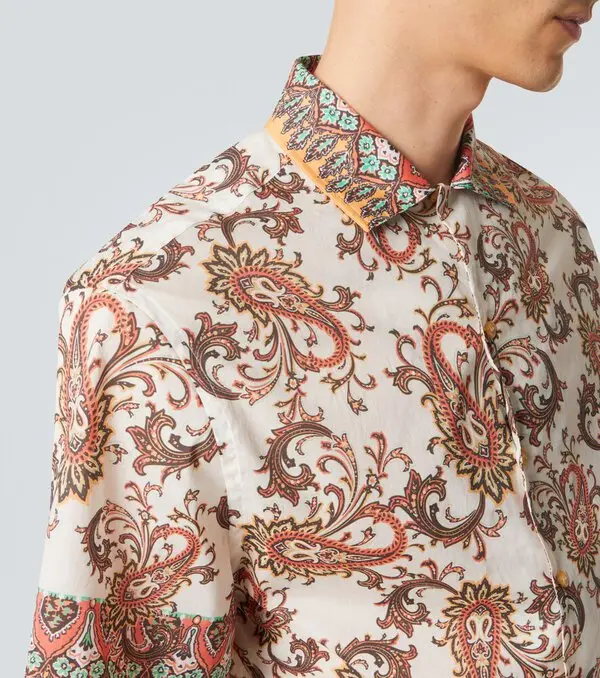 Etro Paisley Cotton Bowling Shirt