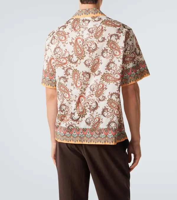 Etro Paisley Cotton Bowling Shirt