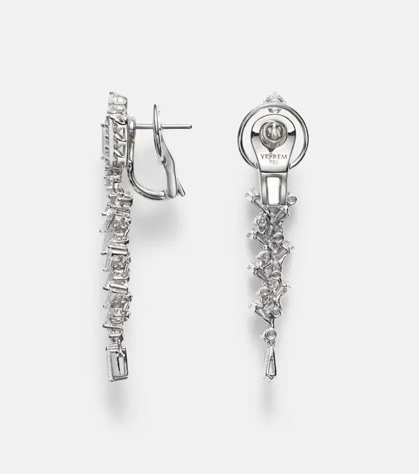 Yeprem 18kt White Gold Diamond Drop Earrings