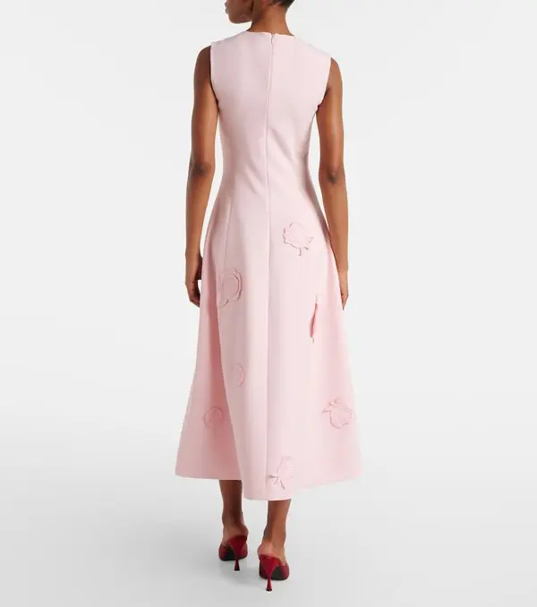 LEO LIN Floral-appliqué Cocktail Dress