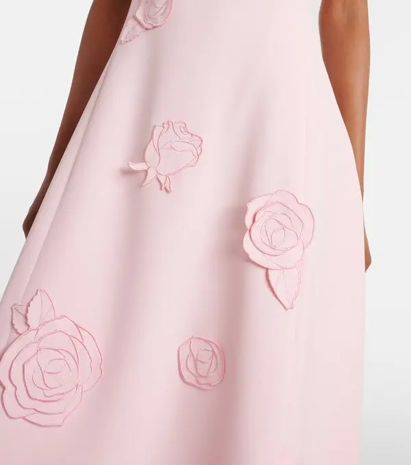 LEO LIN Floral-appliqué Cocktail Dress