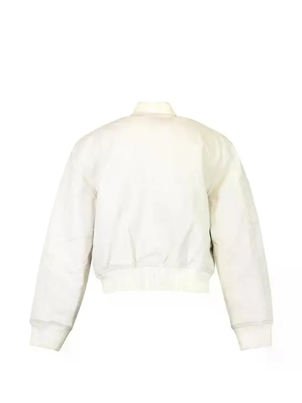 Sprwmn Zip-up Bomber Jacket With Quilted Design And Zipped Sleeve Pocket