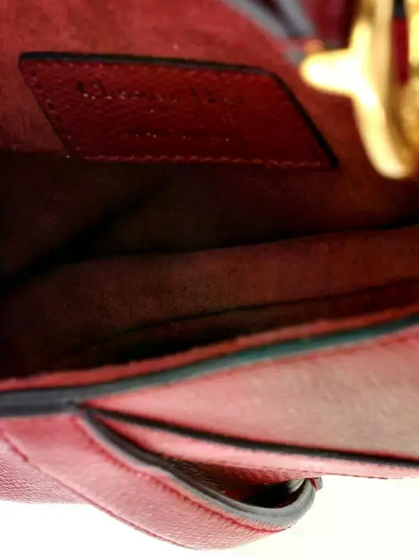 Dior Saddle Handbag Leather Mini Shoulder Bag - Red