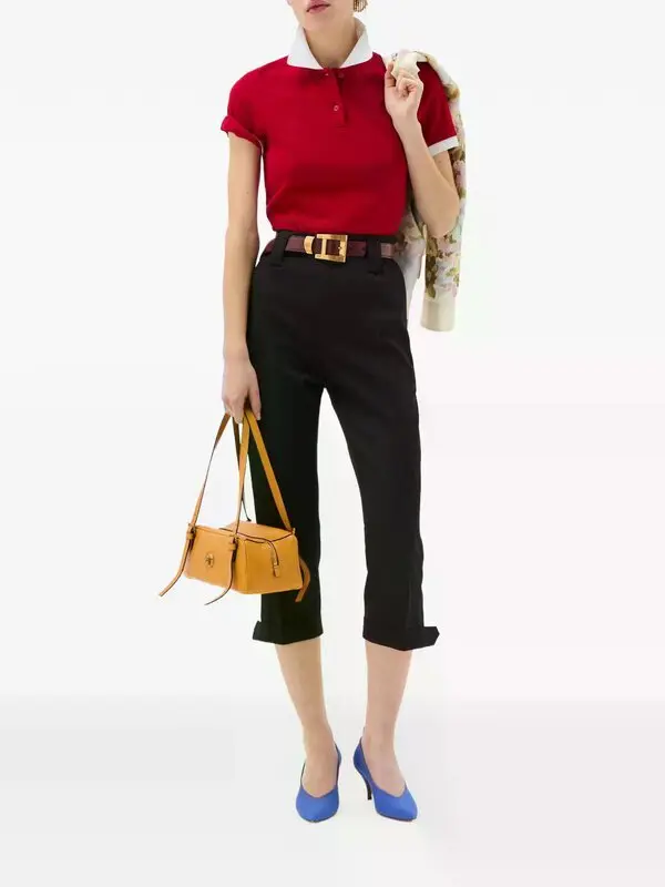Versace Wool Capri Trousers With Medusa Hardware